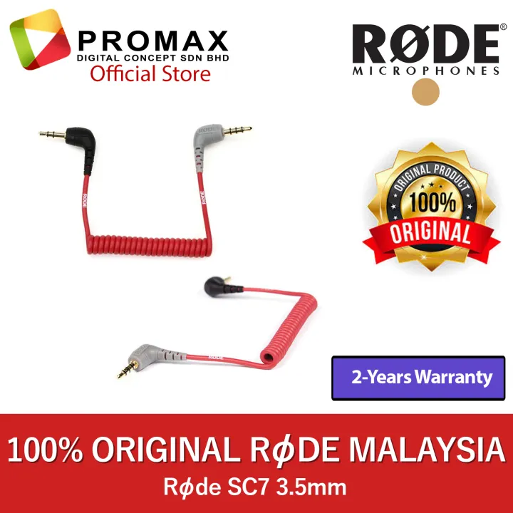 Rode SC7 3.5mm TRS to TRRS Patch Cable (100% Original Rode Malaysia) SC ...