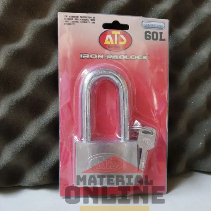 Gembok Pagar Rumah Leher Panjang Baja ATS 60mm 60L - Kunci Gmbok Cakram ...