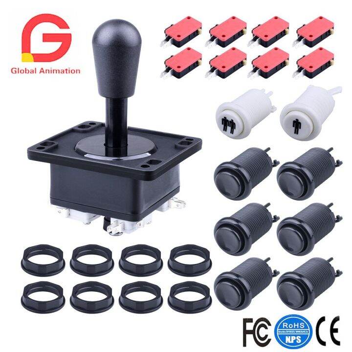 DIY Arcade Kit American Joystick HAPP Style Push Button With ...