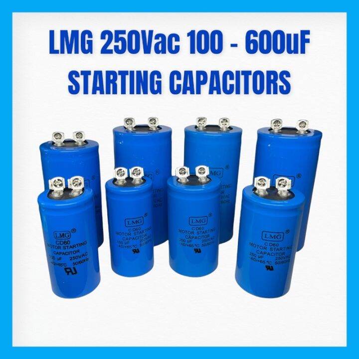 LMG 250V CD60 Starting Capacitor 100uF / 150uF / 200uF / 250uF / 300uF ...