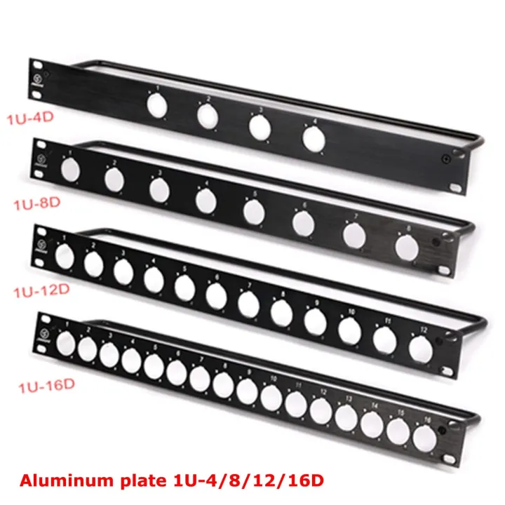Rack Patch Panel 4 8 12 16 Way Channel 1U Flight Case Mount For XLR ...