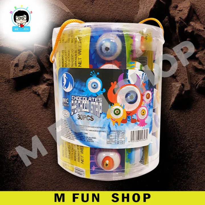 ♥️READY STOCK♥️ CHOCOLATES EYE CHOCO STRIP WITH BISCUIT (30PCS x 10G ...
