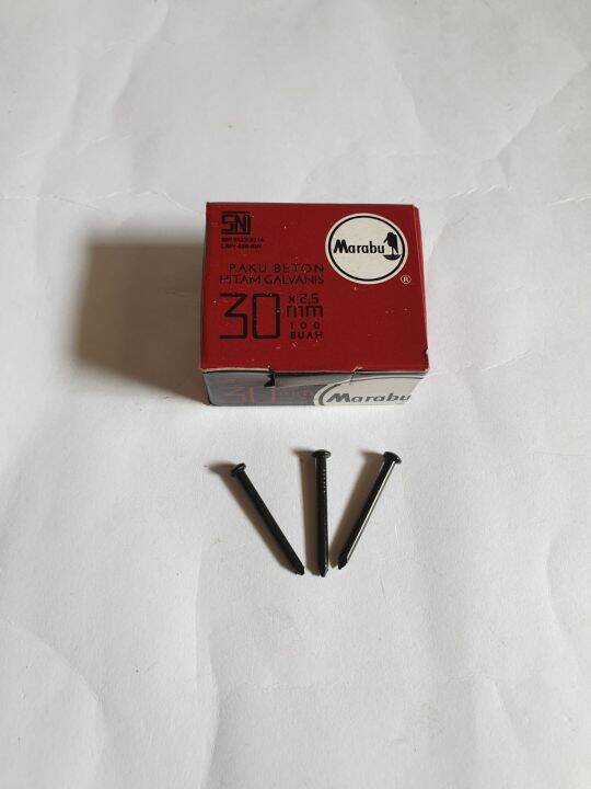 Paku Beton Galvanis Hitam Marabu 30mm | Lazada Indonesia