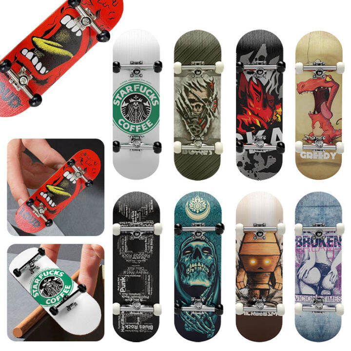 Finger Skateboard Professional Wooden Mini Fingerboard Set Complete 5 ...