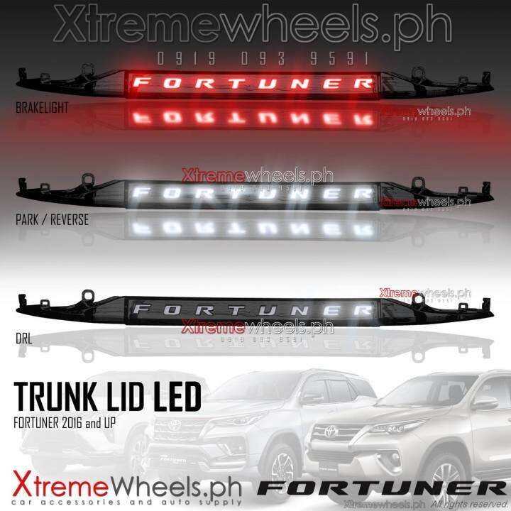 Toyota Fortuner 2016 to 2024 BLACK REAR LED TRUNK LID / REAR LIGHT ...