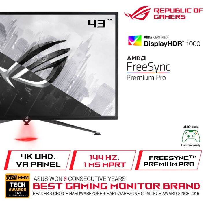 ASUS ROG Strix XG43UQ HDMI 2.1 Gaming Monitor — 43-inch 4K, 144 Hz, 1ms MPRT, AMD FreeSync ...