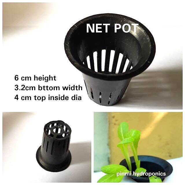Net pot black plastic 6cm for Hydroponics planting | Lazada PH