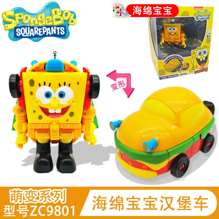 Genuine SpongeBob Mengbian series Hamburg Car Paidaxing Steamship ...