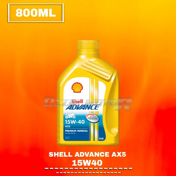 Shell Advance AX5 15W40 MA 800ml Oli mesin 4T | Lazada Indonesia