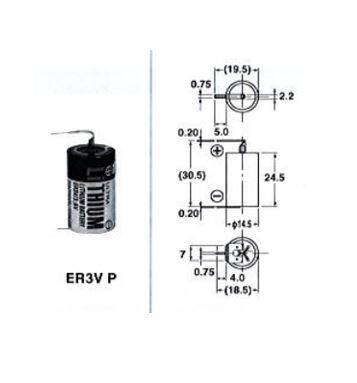 ORIGINAL TOSHIBA JAPAN ER3V P 3.6V Lithium Battery - 100% Original ...