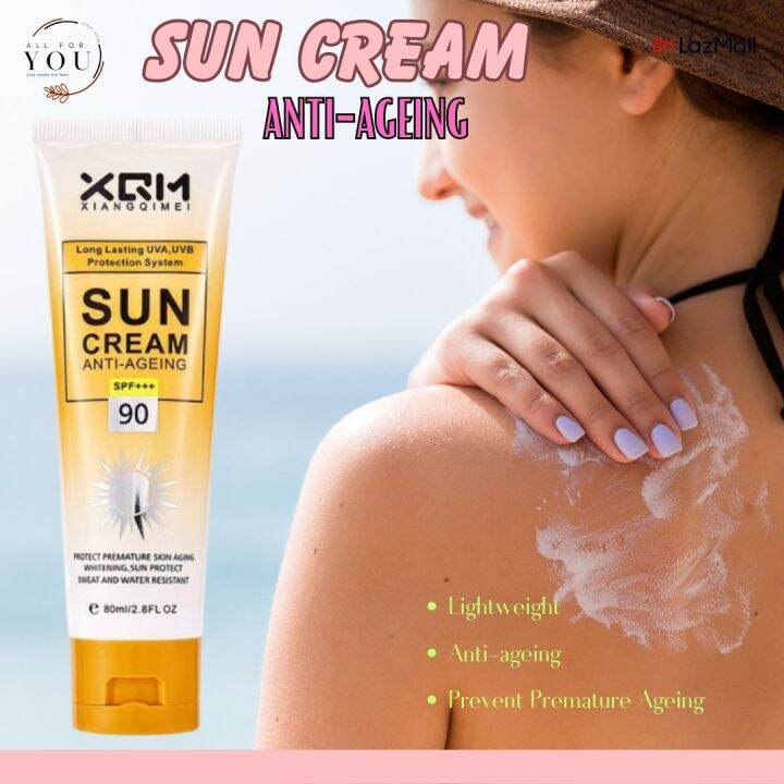 XQM Sun Cream Anti- Ageing Spf 90 .Protect Premature Skin Aging Whitening, Sun Protect Sweat And ...