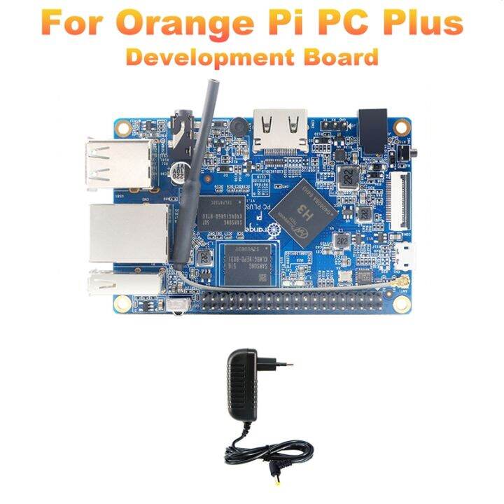 For Orange Pi PC Plus Development Board+Power Adapter H3 1GB DDR3 Open Source Run Android4.4 ...