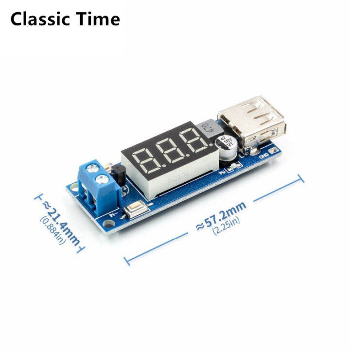 DC 4.5-40V to 5V 2A USB Charger LED Step-down Buck Converter with ...