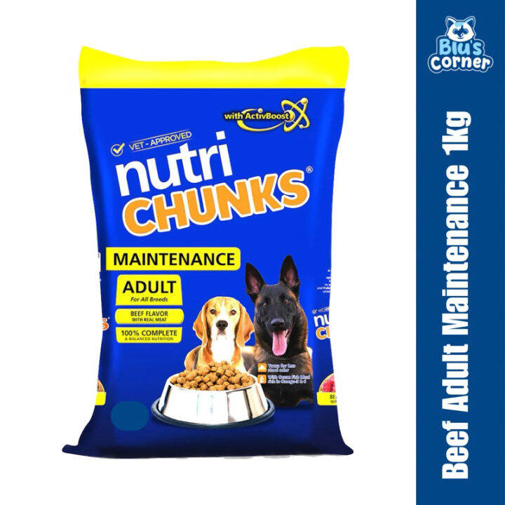 【COD】 Nutri Chunks Maintenance Adult Beef 1kg Repacked | Lazada PH