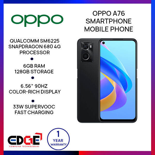 EDGE | OPPO A76 6GB RAM 128GB Storage Smartphone Mobile Phone | Lazada PH