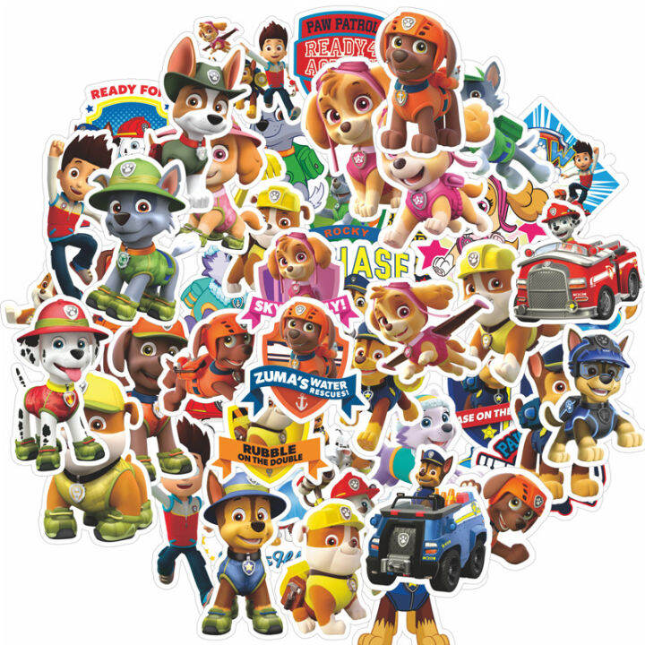 Ready Stock Paw Patrol 50 pieces Waterproof Stickers Kid Paw Patr ...