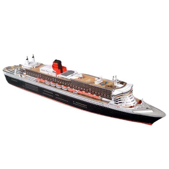 Queen Mary II cruise Ship Paper Model 3D Cubes Paper Model Level Toy ...