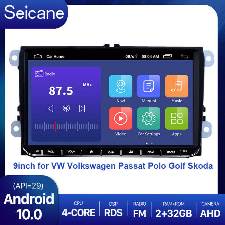 Seicane 2din Android 8.1 9 3G Untuk VW Volkswagen Golf Polo Tiguan ...