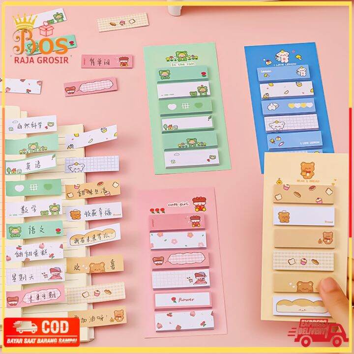 Sticky Notes Lucu 6IN1 Tempelan Kertas Catatan 120 Lembar Notes Kertas ...