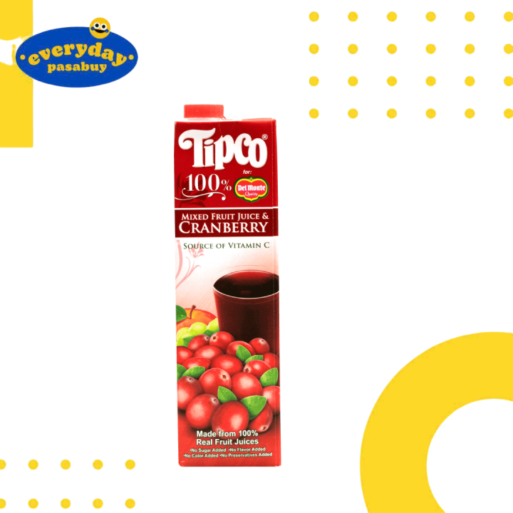 Tipco Del Monte 100% Mixed Fruit Juice & Cranberry | Lazada PH