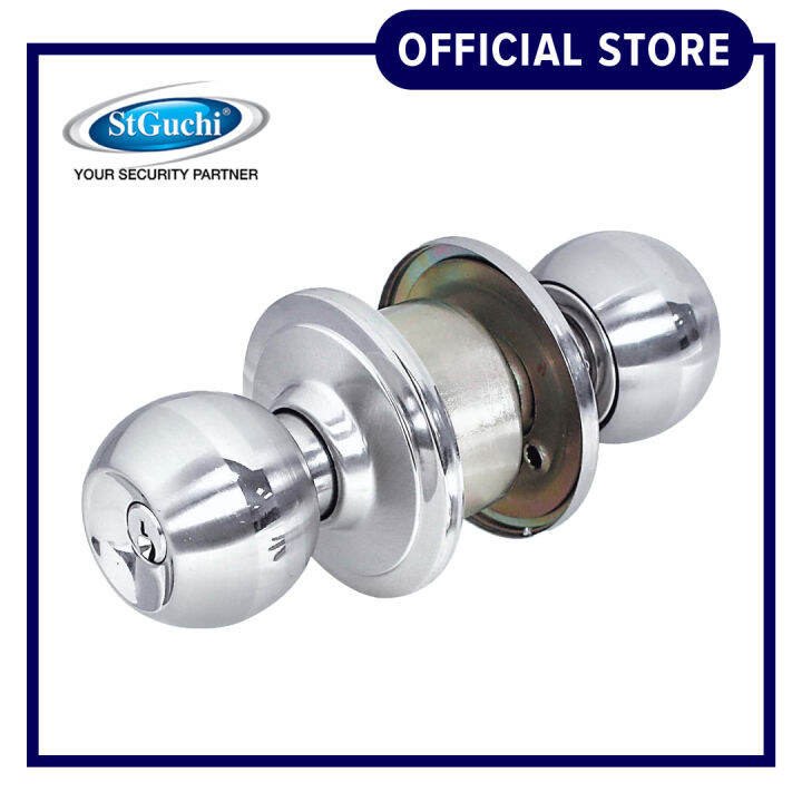 St Guchi Stainless Steel Polished Cylindrical Locks (Entrance) SGCD ...