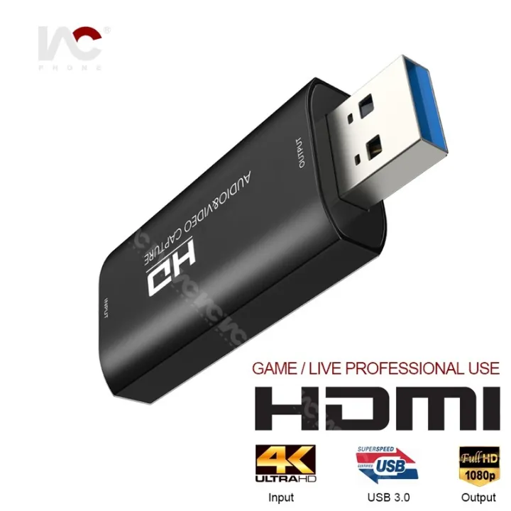 Audio Video Capture Cards - 4K HDMI to USB 3.0 Record Card Output High ...