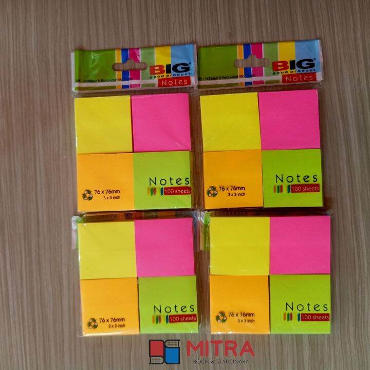 Stick Note / Post it BIG 76x76mm 4 Potong | Lazada Indonesia