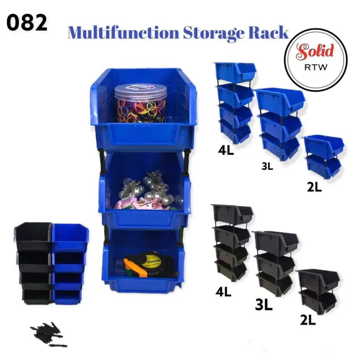 Small Size 4Layer Stackable Bin Storage Organizer Supplies Tools Bins and Racks 082-4L | Lazada PH