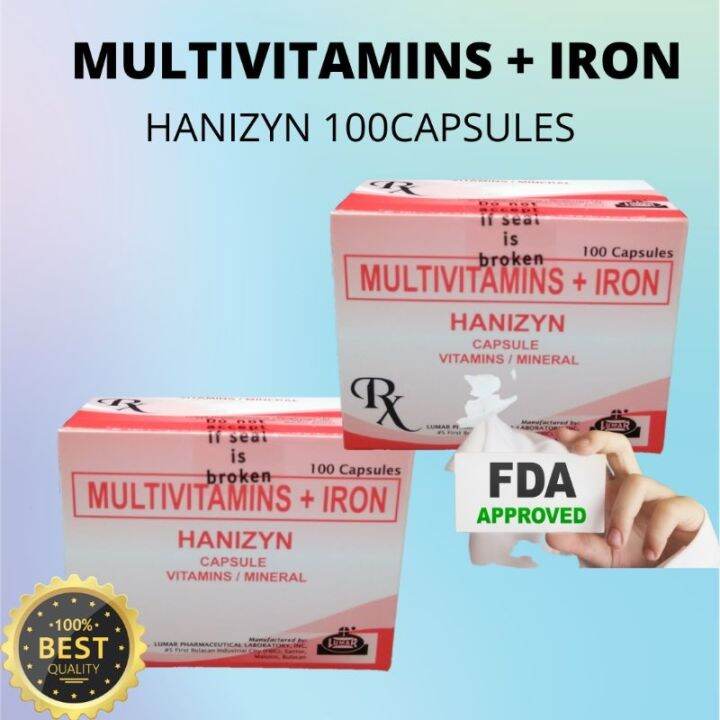 MULTIVITAMINS IRON(Hanizyn) 100 capsules | Lazada PH