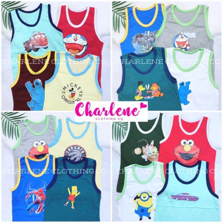 CCC Cartoon Sando Kids Cotton Top for Boys 1 to 5 yrs old | Lazada PH