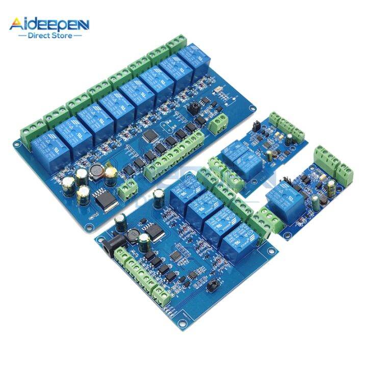 7-24V Modbus-Rtu 1/2/4/8 Channel Relay Module Switch Modbus RTU RS485 ...