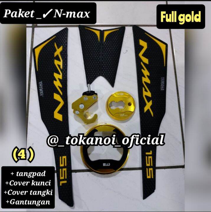 1 PAKET TANKPAD YAMAHA NMAX WARNA KUNING TULISAN KUNING TANK PAD YAMAHA ...