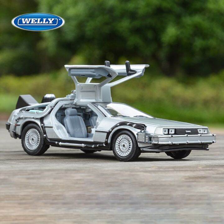 1:24 Diecast Alloy Model Car DMC-12 Delorean Back To The Future Time ...