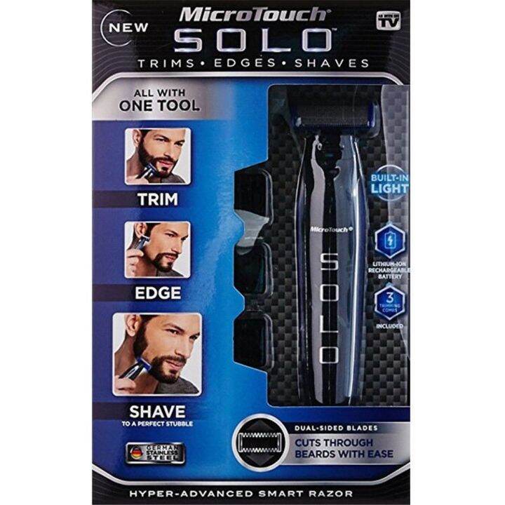 NEW MicroTouch Micro Touch SOLO Rechargeable Shaver and Trimmer Mens ...