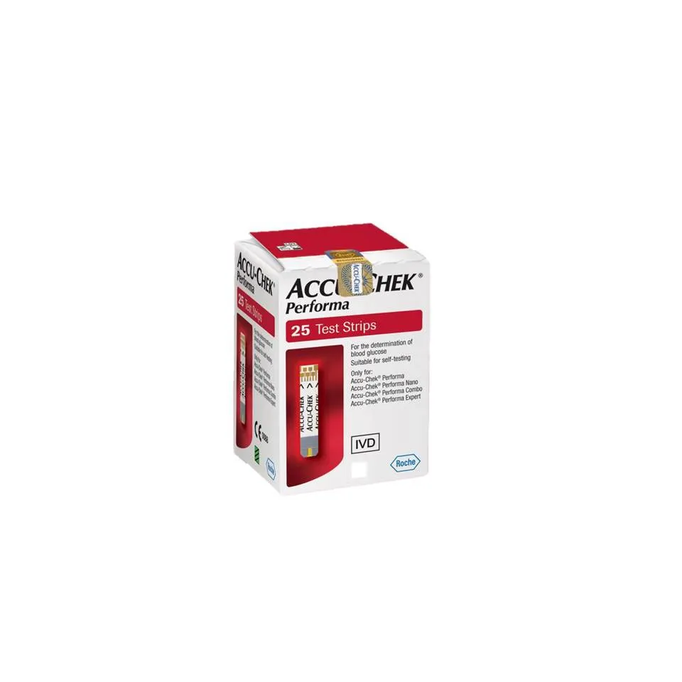 Accu-Chek Performa 25 Test Strips แอคคิว-เช็ค แผ่นตรวจระดับน้ำตาล 25 ...