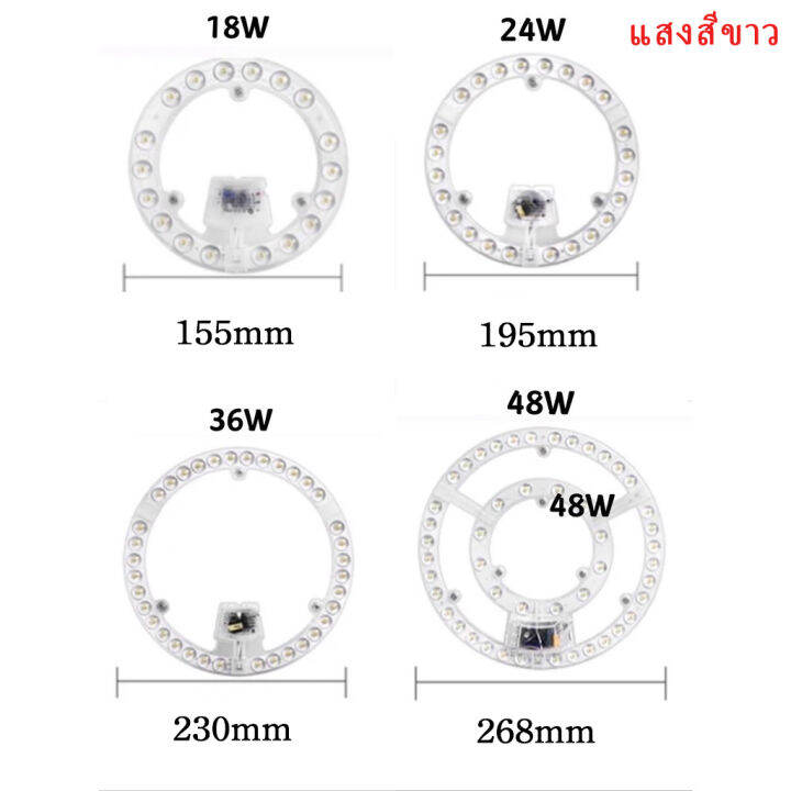 แผงไฟ LED 12W/18W/24W/36W/48Wสำหรับโคมเพดานกลม Ceiling LED ตัวใช้แทนหลอดนีออนกลม รุ่นประหยัด ...