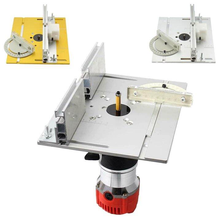 Aluminum Router Table Insert Plate Woodworking Benches Saw Miter Gauge ...