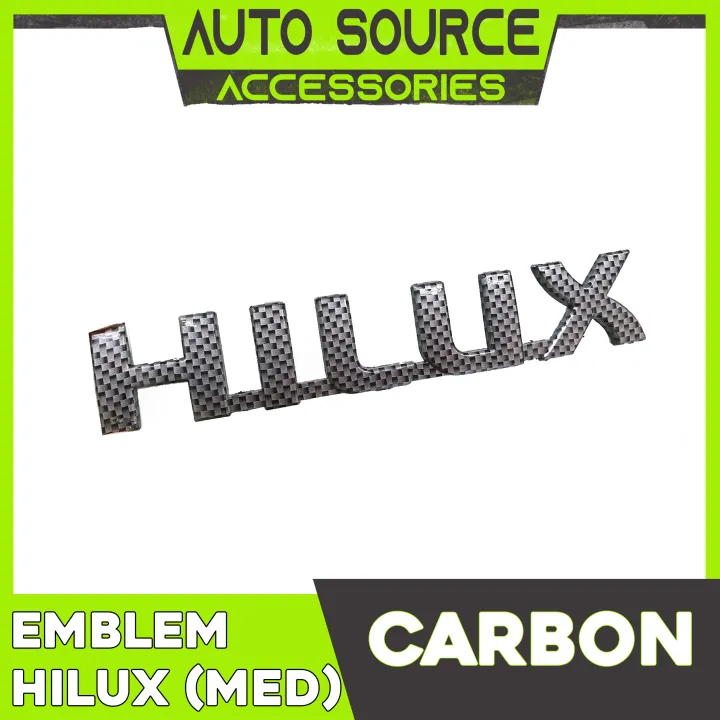 Toyota Hilux Emblem Carbon Med (adhesive sticker ready) | Lazada PH