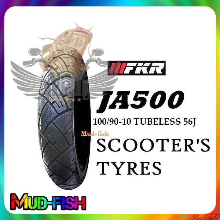 FKR 100/90-10 TAYAR SCOOTER TYRE TUBELESS JA500, JA600 | Lazada