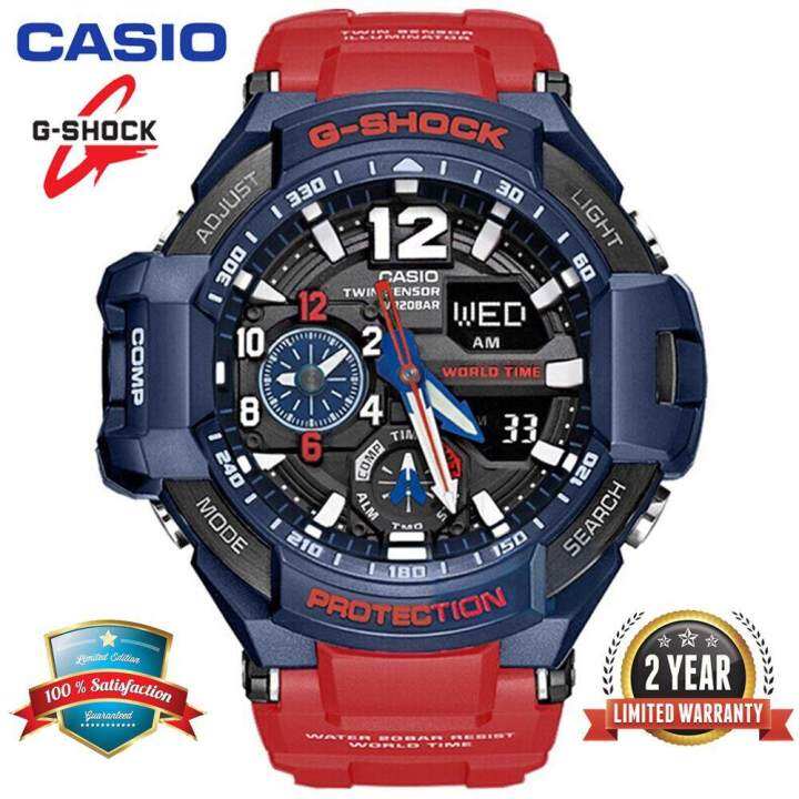 Original G Shock GA1100 ผู้ชายกีฬานาฬิกาแสดงเวลาคู่ 200M กันน้ำกัน ...