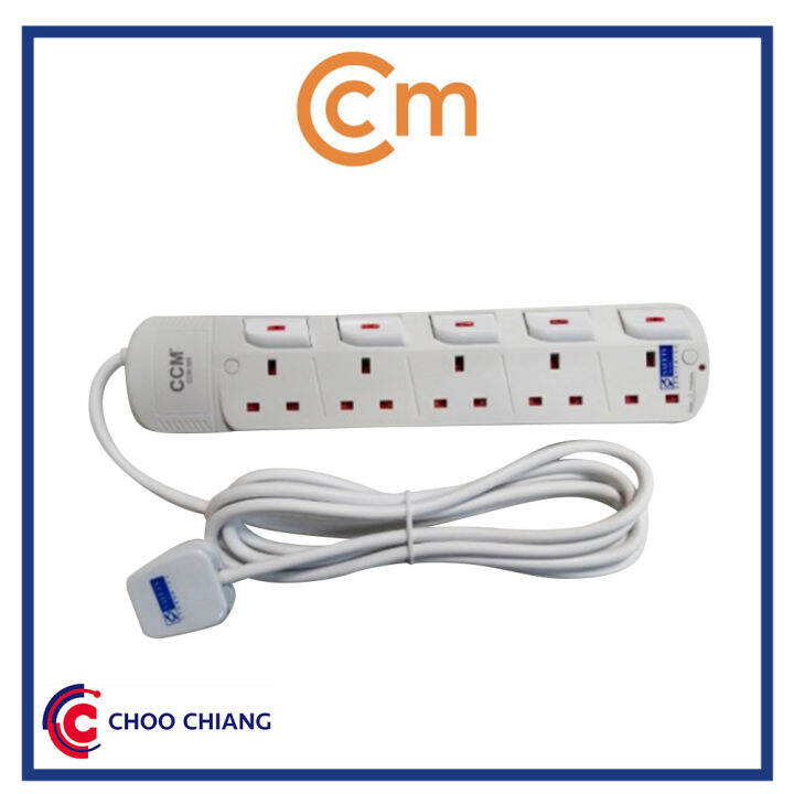 Ccm 5-Way Extension Socket 3M Cord | Lazada Singapore