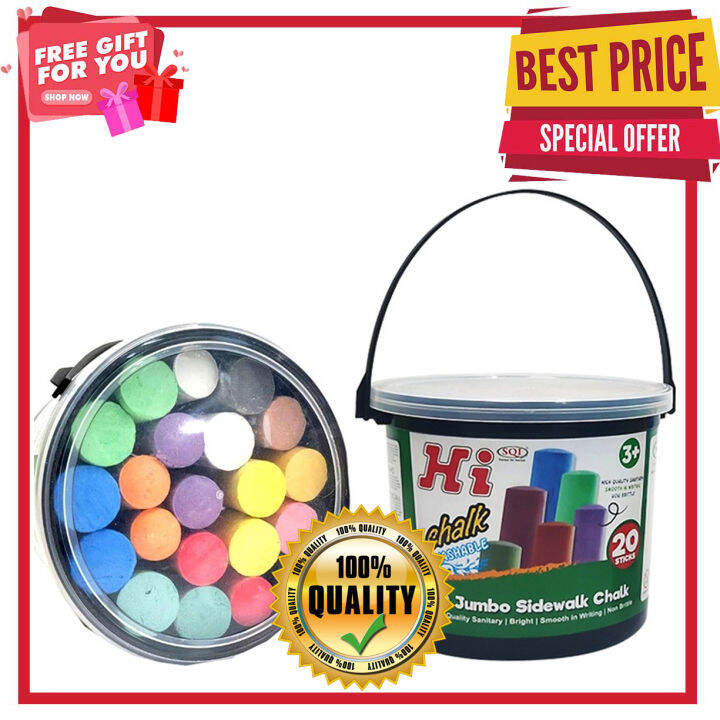 Hi Chalk 20 Sticks 20 Colors SQI Jumbo Tank | Lazada PH