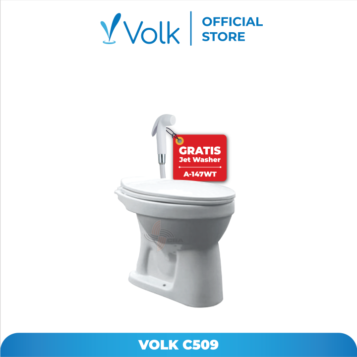 Volk Clematis C509 Single Bowl Toilet / Kloset Duduk Siram | Lazada Indonesia