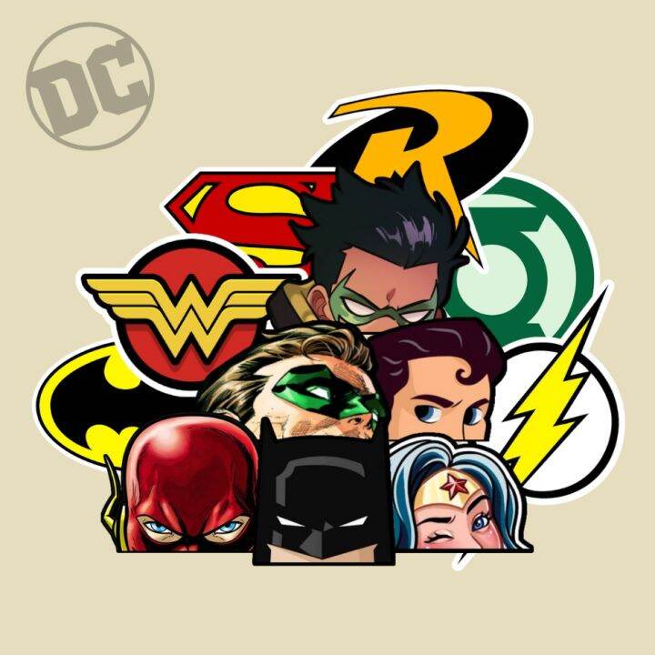 DC Comics hero Peeker Vinyl Sticker 2.6 inches Batman Superman Wonder ...