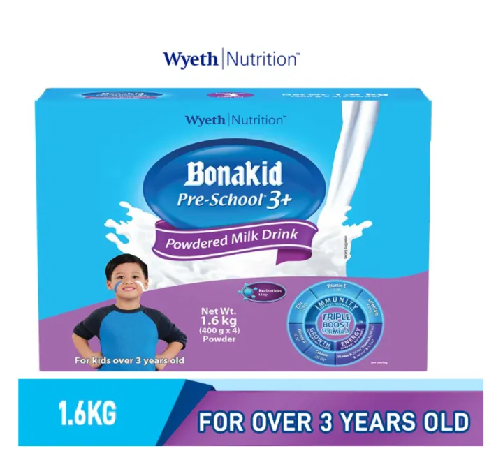 Bonakid Pre-school 3+ 1.6 Kg (4x400 grams) | Lazada PH