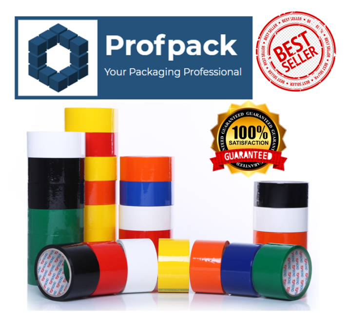 Colour OPP tape (48MM x 50M) RED BLUE YELLOW GREEN WHITE (MORE LENGTH!) | Lazada