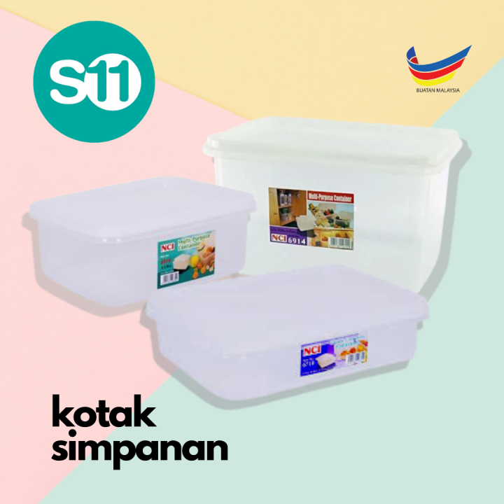 NCI 6910/6912/6914/6916 Multipurpose Container / Bekas Simpanan CLEAR ...