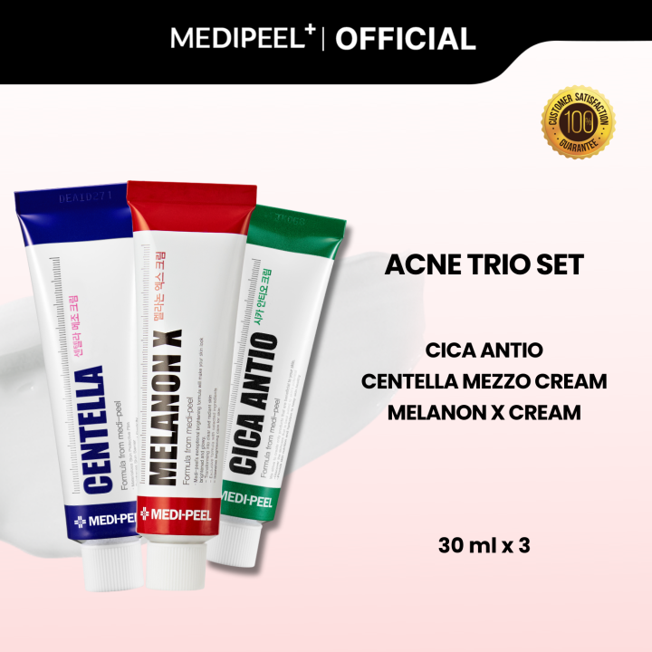 MEDIPEEL OFFICIAL Acne Trio Care (Melanon X Cream, Cica Tio Cream ...