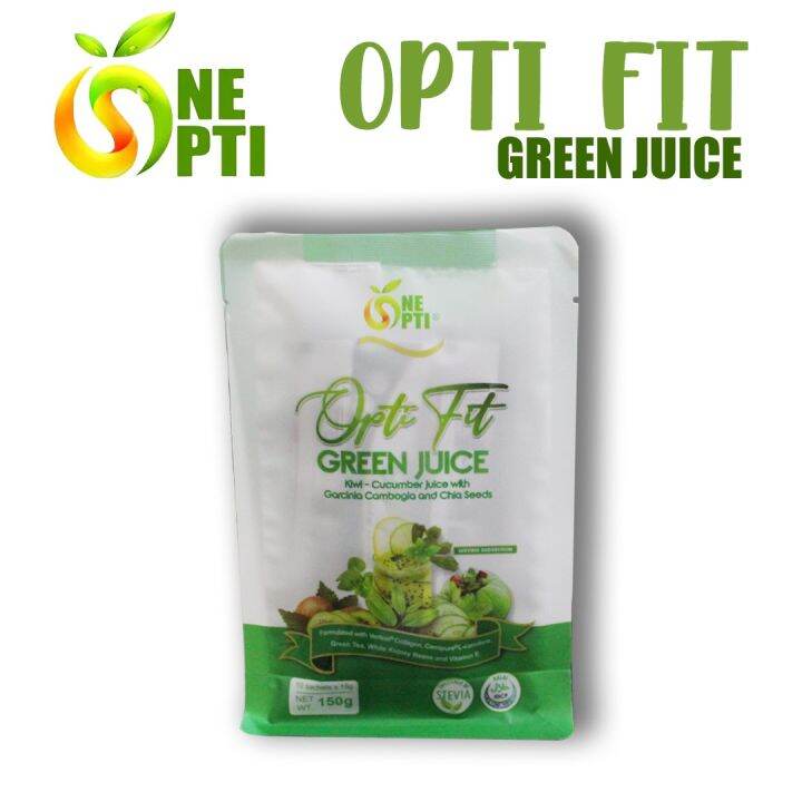 OPTI FIT GREEN JUICE 10 SACHETS(KIWI CUCUMBER WITH GARCINIA CAMBOGIA ...