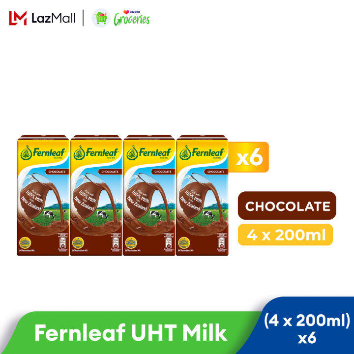 [CARTON] Fernleaf Chocolate UHT Milk 4 x 200ml x 6 | Lazada